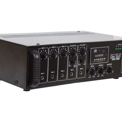 Professional 120 Watt P.A. Amplifier With Usb – DEETECH